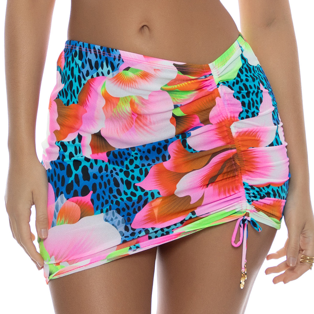 TROPICAL ILLUSIONS - Scrunch Up Mini Skirt – Luli Fama