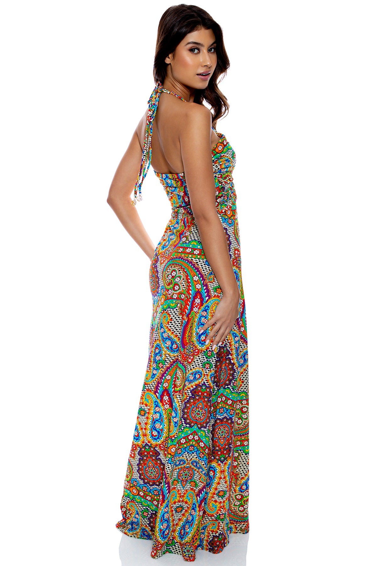 SAMBA CARACOL - "cocktail Hour" Maxi Dress • Multicolor – Luli Fama